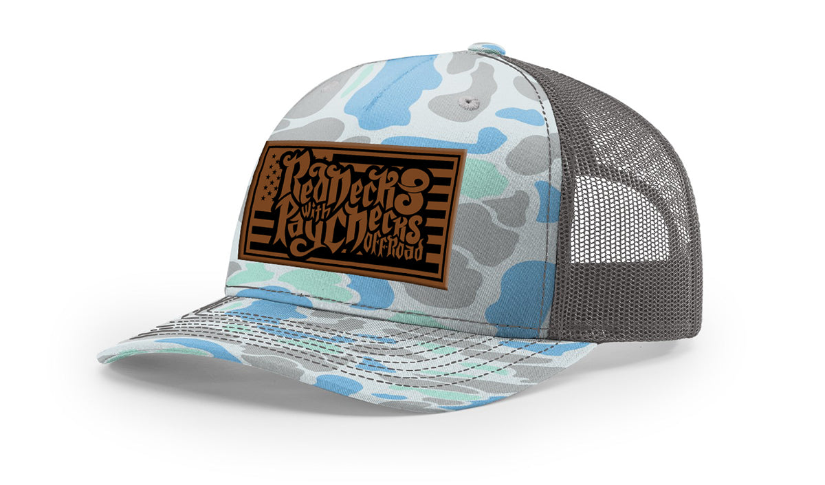 DUCKCAMO/LEATHER PATCH CAP – RWP Merchandise